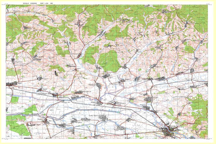 Soviet Genshtab - l34-080 - Romania Map by Avenza Systems Inc. | Avenza ...