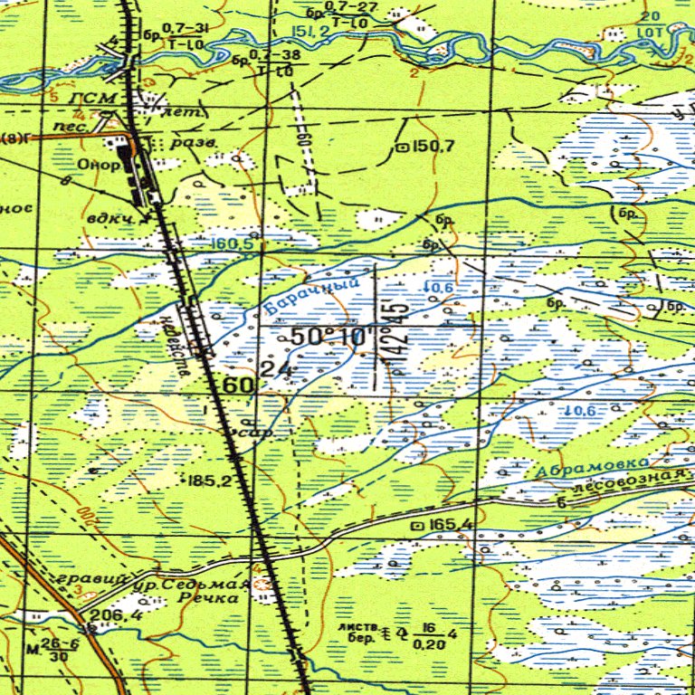Soviet Genshtab - m54-070--(1995) - Russia Map by Avenza Systems Inc ...