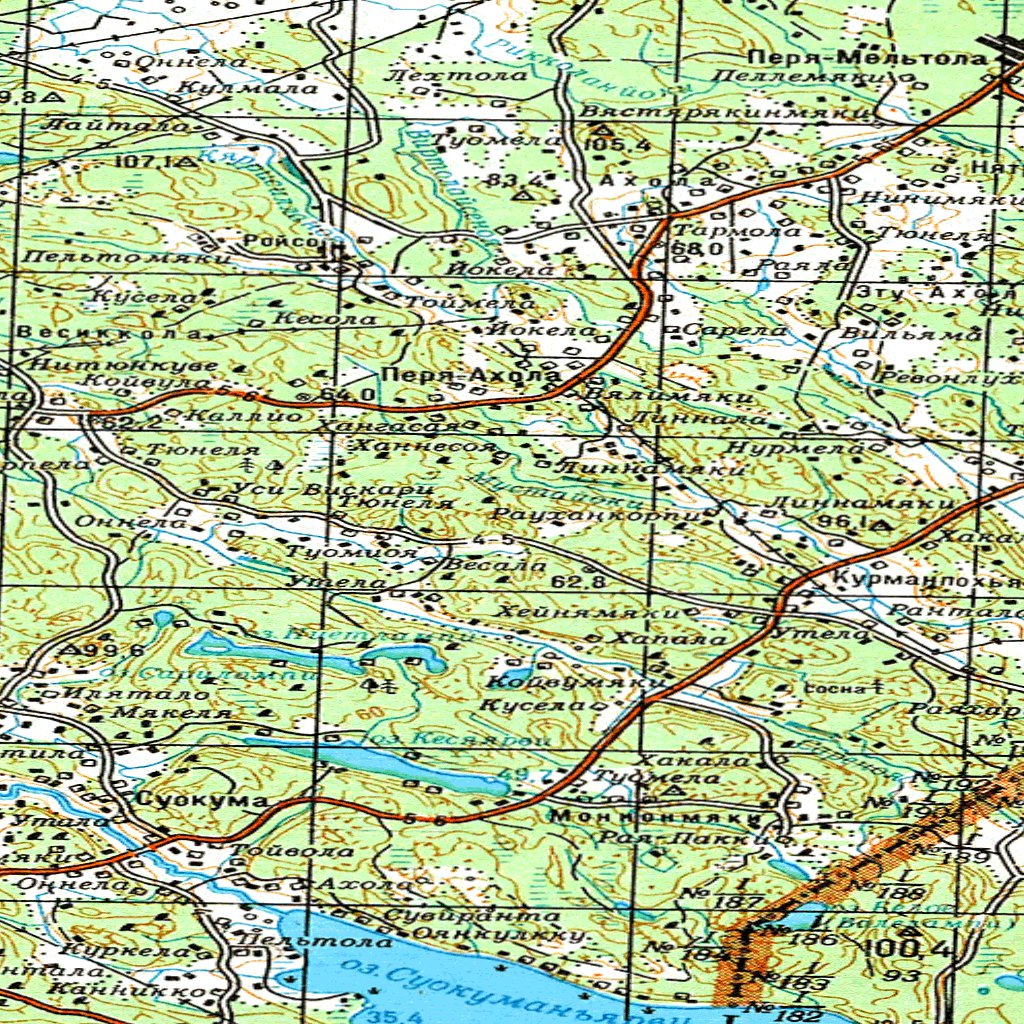 Soviet Genshtab Map - p35-105/106--(1987) - Russia by Avenza Systems ...