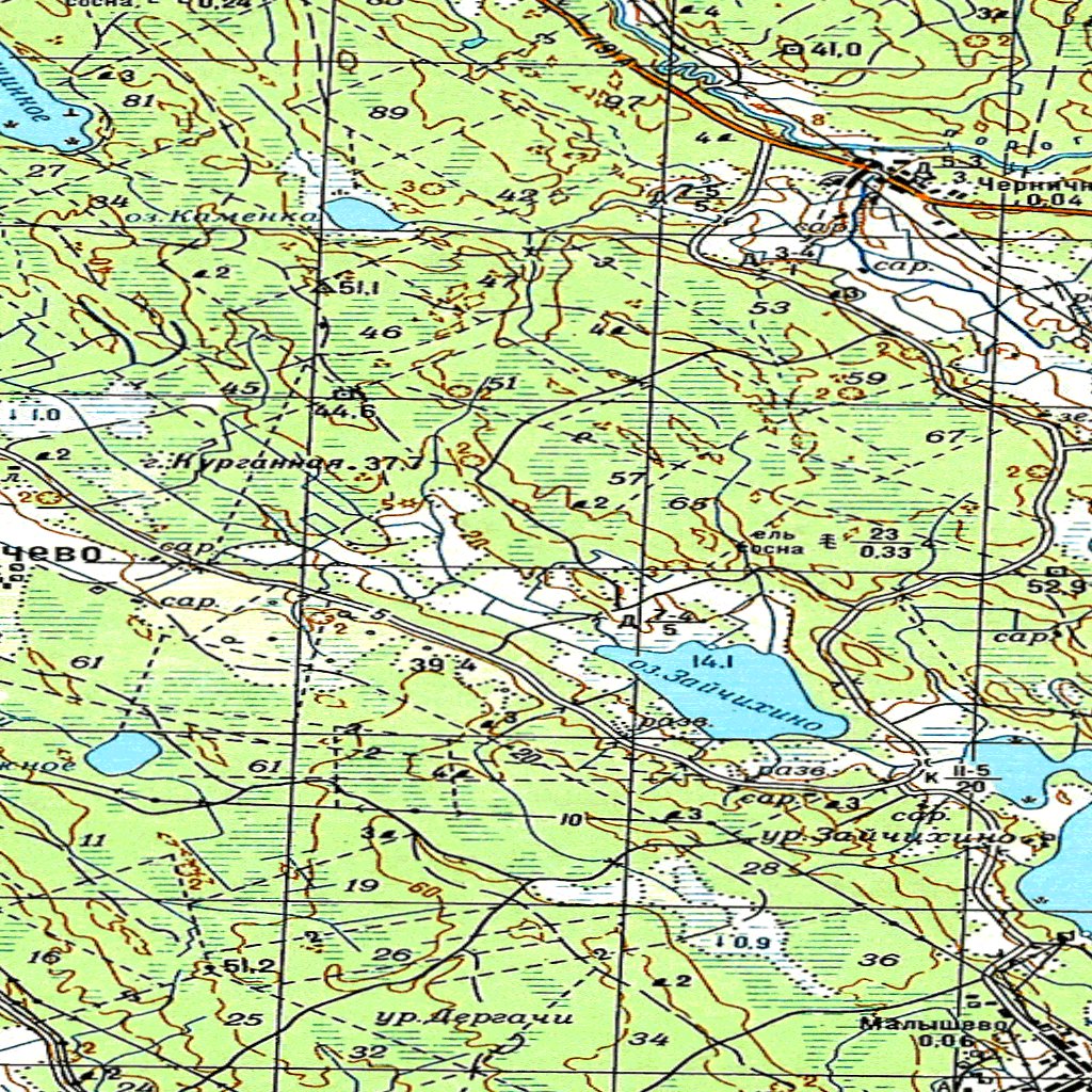 Soviet Genshtab Map - p35-129/130--(1987) - Russia by Avenza Systems ...