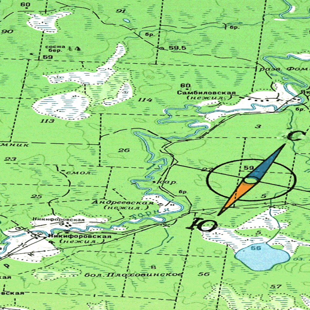 Soviet Genshtab Map - p38-061/062--(1995) - Russia by Avenza Systems ...