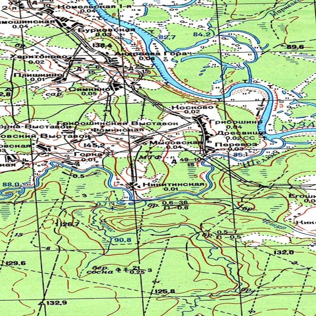 Soviet Genshtab Map - p39-121/122--(1982) - Russia by Avenza Systems ...