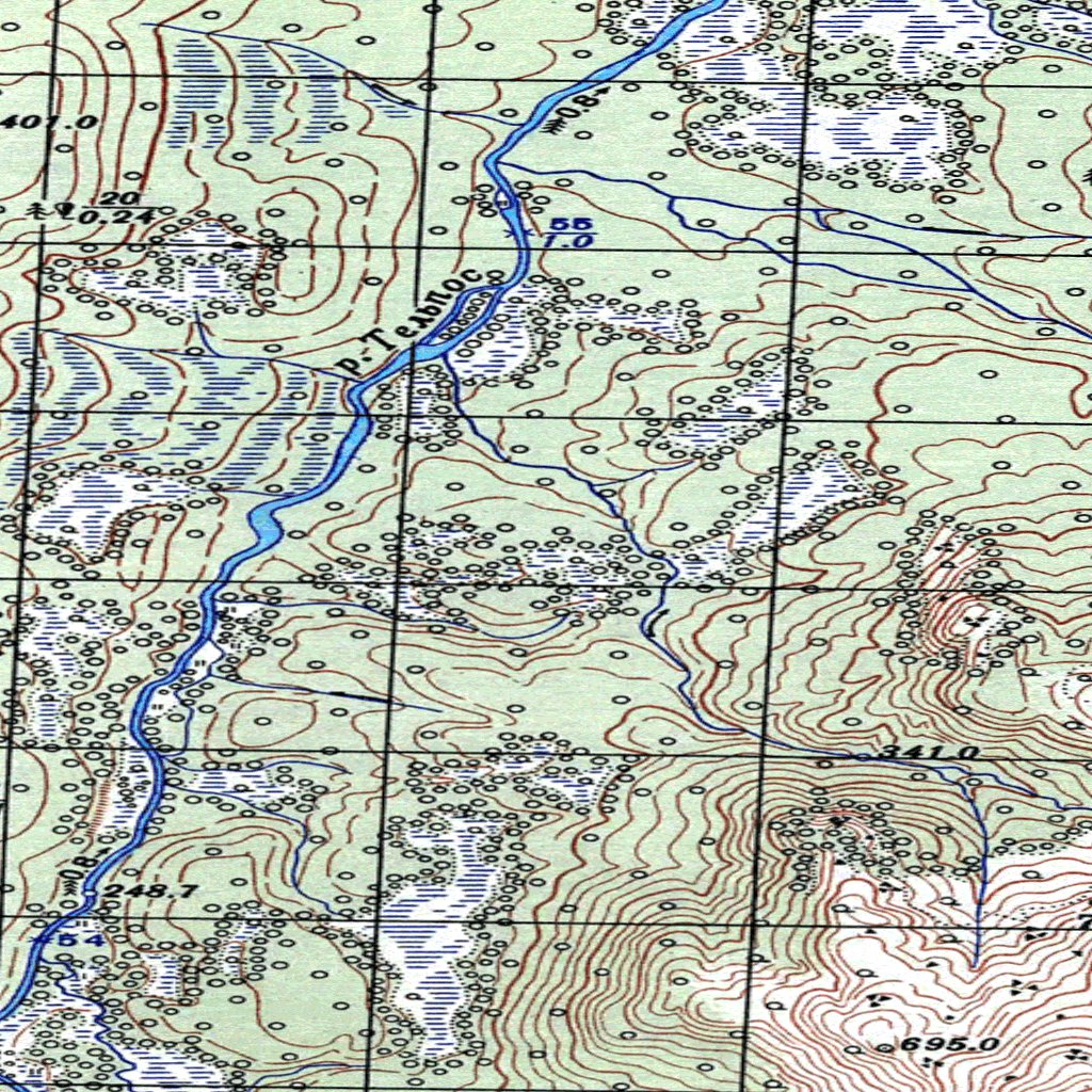 Soviet Genshtab Map - p40-009/010--(1950) - Russia by Avenza Systems ...