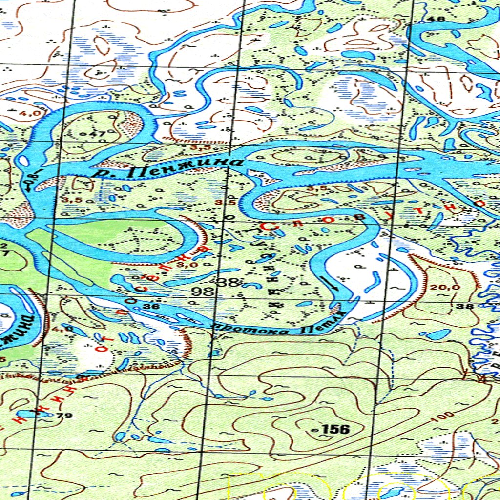 Soviet Genshtab Map - p58-035/036--(1953) - Russia by Avenza Systems ...