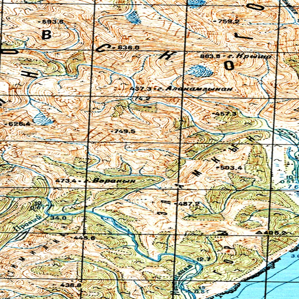 Soviet Genshtab Map - p58-141/142--(1982) - Russia by Avenza Systems ...