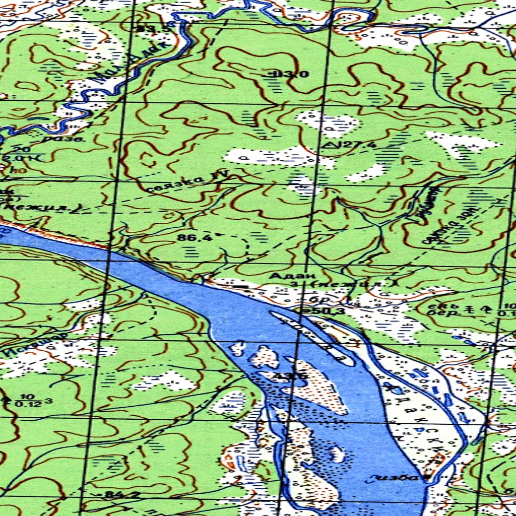 Soviet Genshtab Map - q40-059/060--(1975) - Russia by Avenza Systems ...