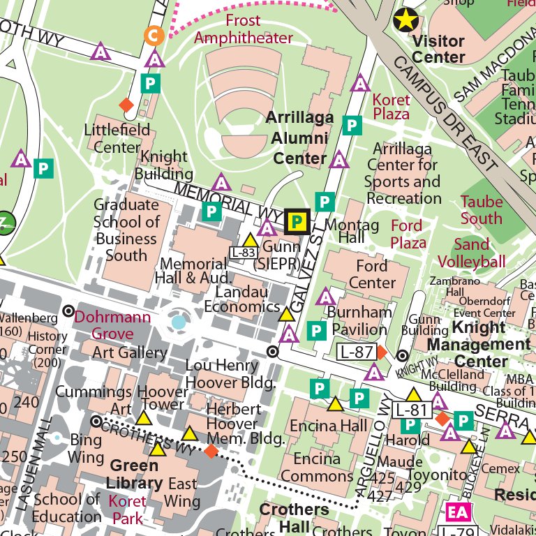 Stanford University Parking Map by Avenza Systems Inc. | Avenza Maps