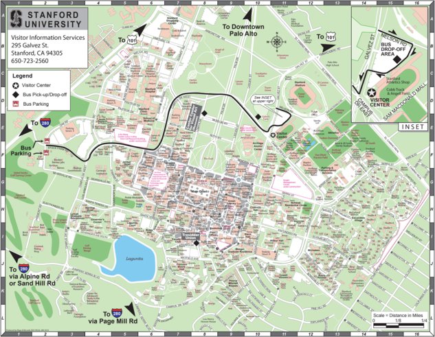 Stanford University Tour Bus Parking Map by Avenza Systems Inc ...
