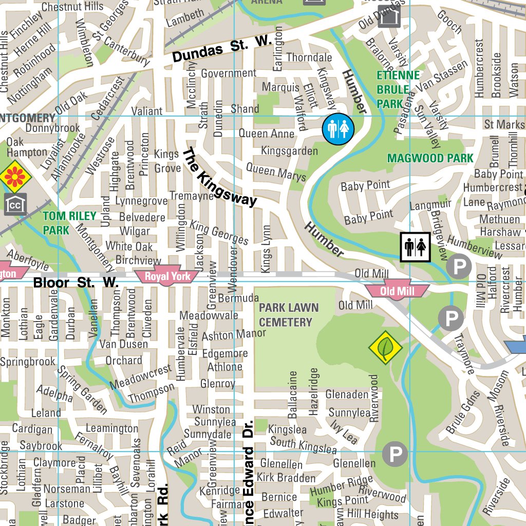 Toronto, ON Gardens & Parks (West) Map by Avenza Systems Inc. | Avenza Maps