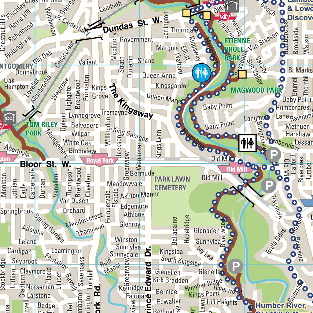 Toronto, ON Parks & Trails (West) Map by Avenza Systems Inc. | Avenza Maps