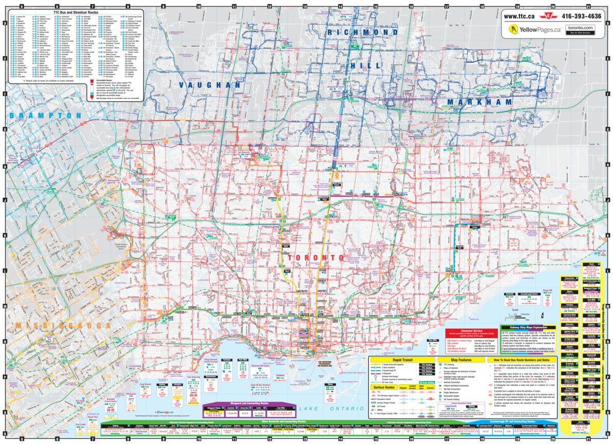 TTC: Toronto Transit Routes Map by Avenza Systems Inc. | Avenza Maps