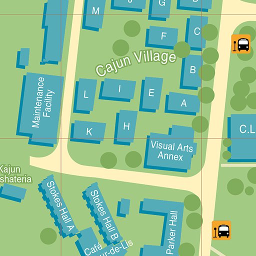 University of Louisiana, Lafayette Campus Map by Avenza Systems Inc ...