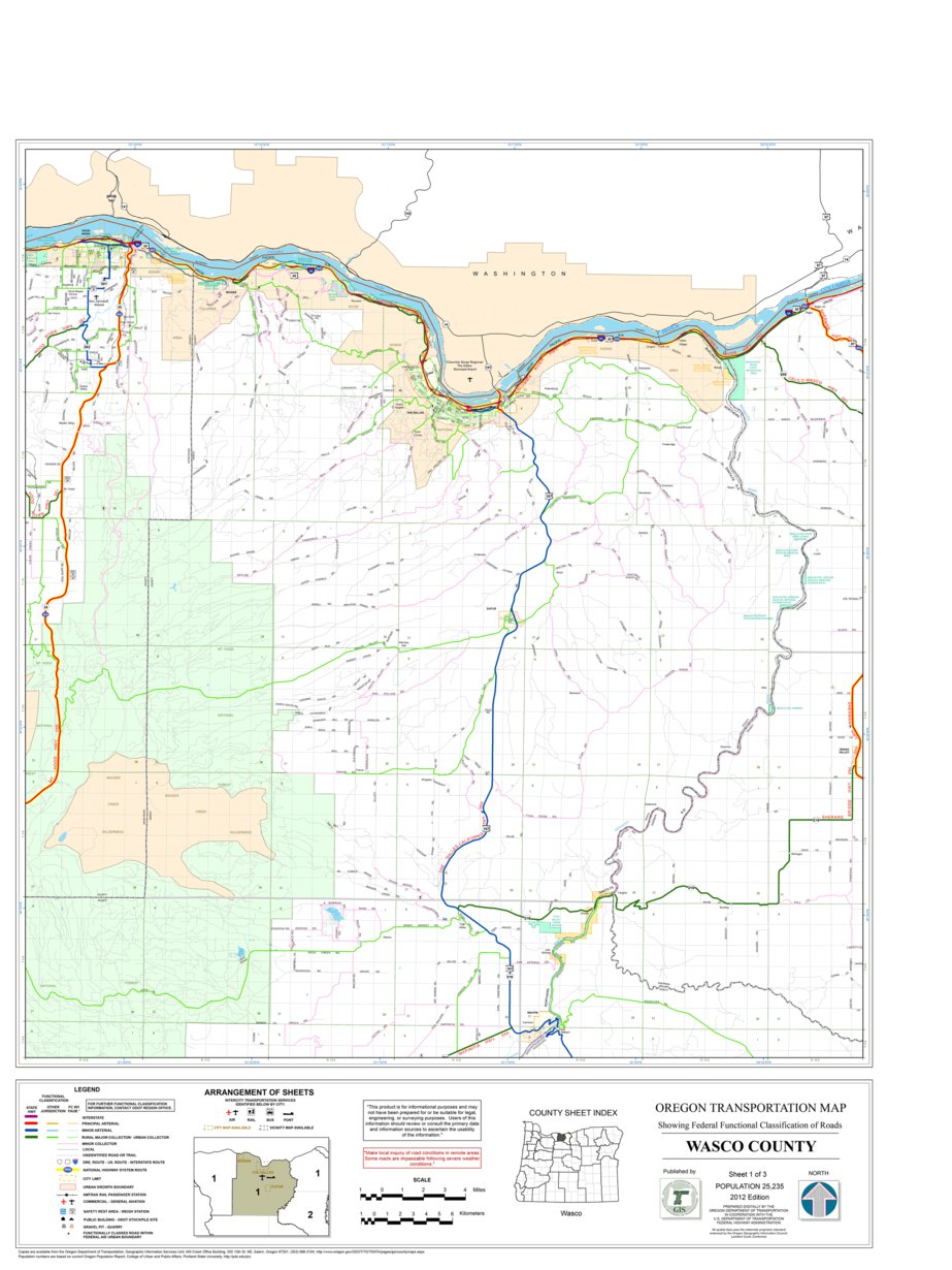 Wasco County Sheet 1 Map by Avenza Systems Inc. | Avenza Maps