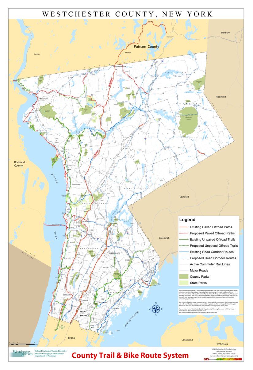 Westchester County Trail and Bike Route Map by Avenza Systems Inc ...