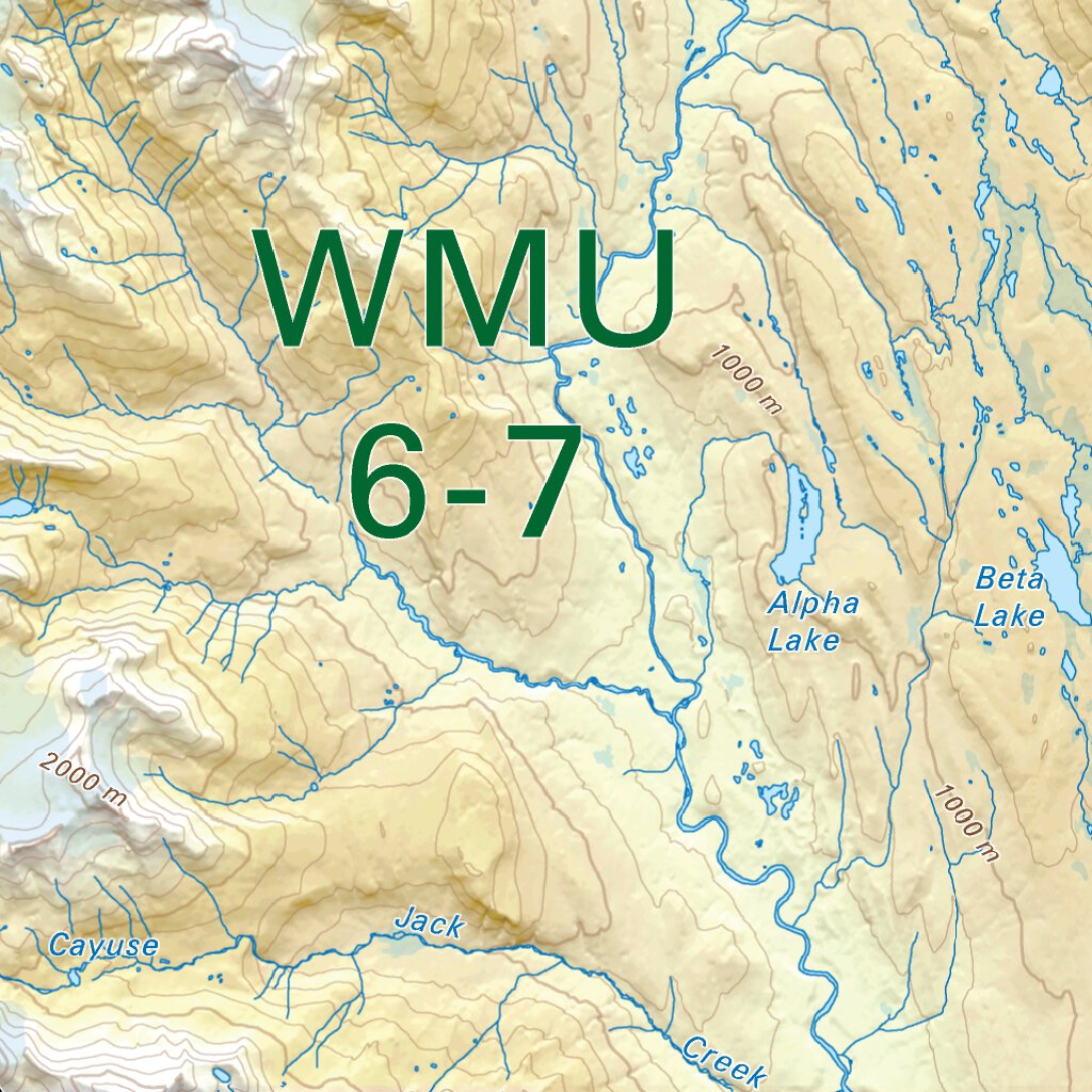 WMU 6-7 Skeena Region - Hunting Topo BC Map by Backroad Mapbooks ...