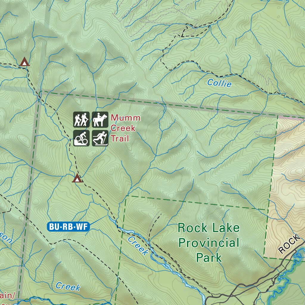 WMU 440 Adams Creek – Alberta Hunting Topo Map by Backroad Mapbooks ...