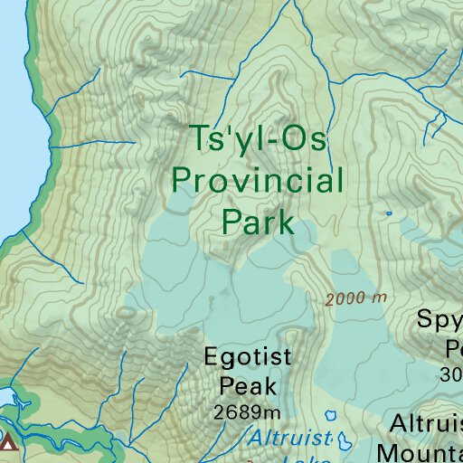 CCBC02 Chilko Lake - Cariboo Chilcotin Coast BC Topo Map by Backroad ...