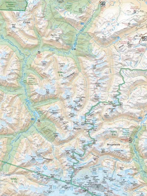 CCBC12 Mount Waddington - Cariboo Chilcotin Coast BC Topo Map by ...