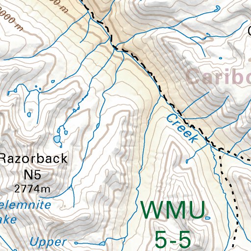 CCBC13 Tatlayoko Lake - Cariboo Chilcotin Coast BC Topo Map by Backroad ...
