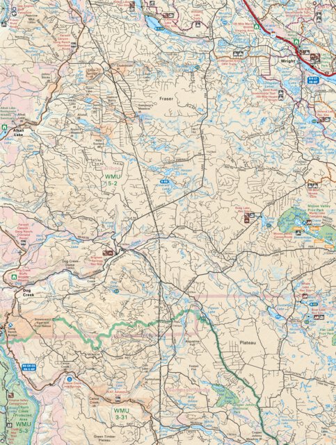 CCBC17 Gustafsen Lake - Cariboo Chilcotin Coast BC Topo Map by Backroad ...