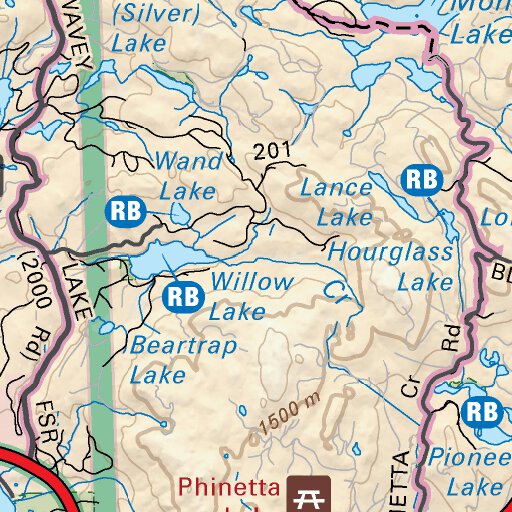 CCBC19 Interlakes Highway - Cariboo Chilcotin Coast BC Topo Map by ...