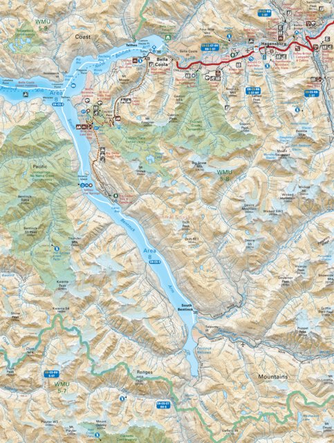 CCBC22 Bella Coola - Cariboo Chilcotin Coast BC Topo v2 Map by Backroad ...