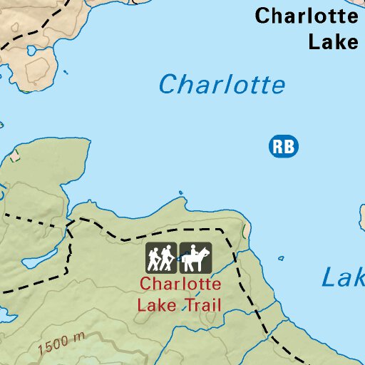 CCBC24 Charlotte Lake - Cariboo Chilcotin Coast BC Topo Map by Backroad ...