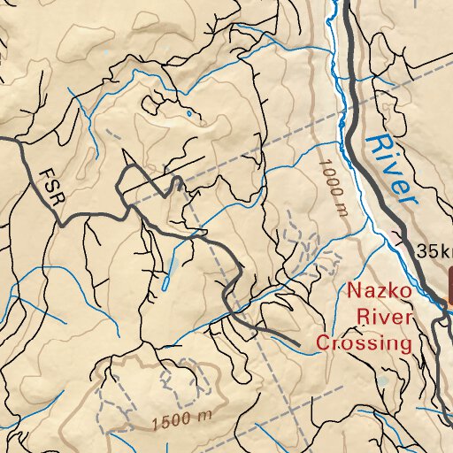 CCBC41 Nazko - Cariboo Chilcotin Coast BC Topo Map by Backroad Mapbooks ...