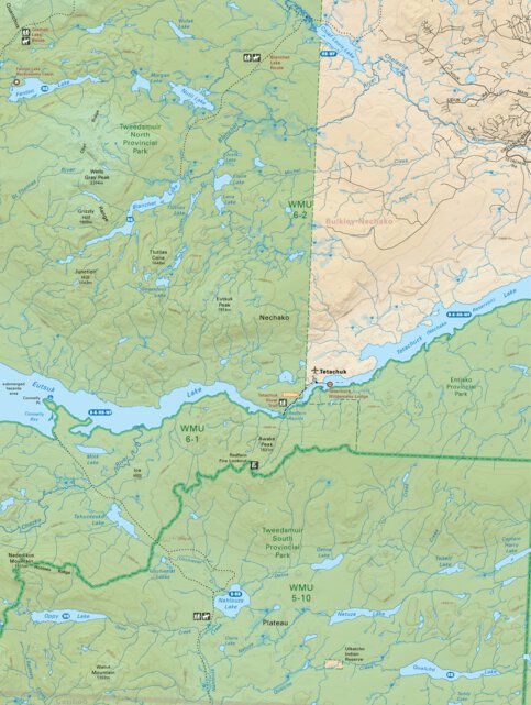 CCBC51 Redfern Rapids - Cariboo Chilcotin Coast BC Topo Map by Backroad ...