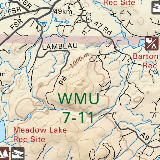 CCBC55 Blackwater River - Cariboo Chilcotin Coast BC Topo Map by ...