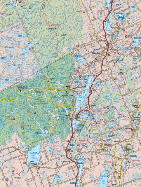 CCON37 Minden - Cottage Country Ontario Topo Map by Backroad Mapbooks ...