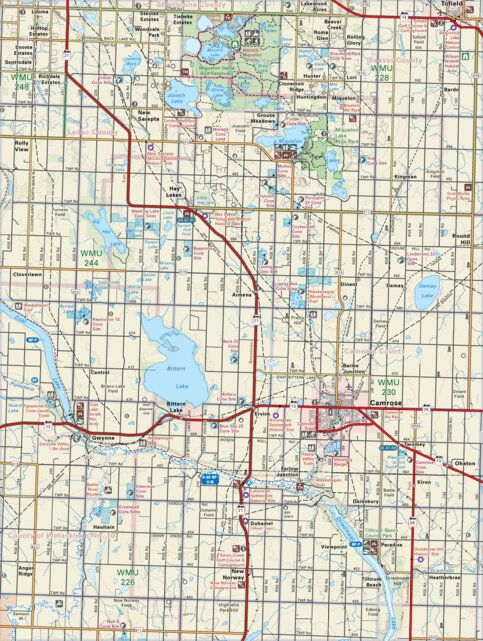 CEAB 32 Camrose - Central Alberta Topo Map by Backroad Mapbooks ...