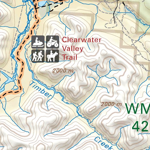 CEAB03 Ram Falls - Central Alberta Topo Map by Backroad Mapbooks ...