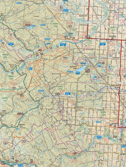 CEAB04 Sundre - Central Alberta Topo Map by Backroad Mapbooks | Avenza Maps