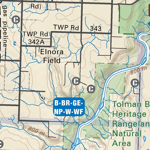 CEAB07 Big Valley - Central Alberta Topo Map by Backroad Mapbooks ...