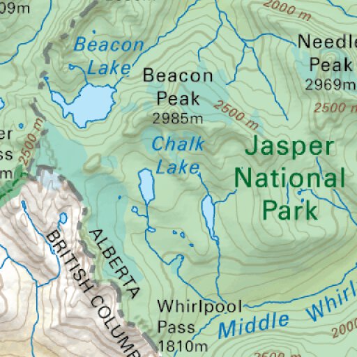 CEAB12 Athabasca Pass - Central Alberta Topo Map by Backroad Mapbooks ...