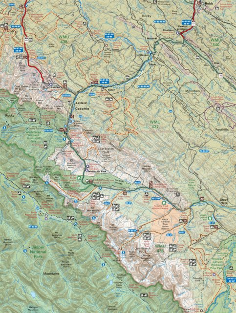 CEAB26 Cadomin-Coalspur - Central Alberta Topo Map by Backroad Mapbooks ...