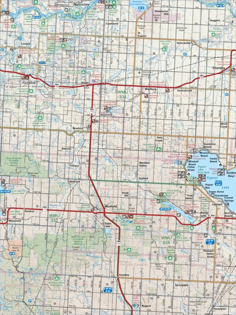 CEAB30 Winfield - Central Alberta Topo Map by Backroad Mapbooks ...