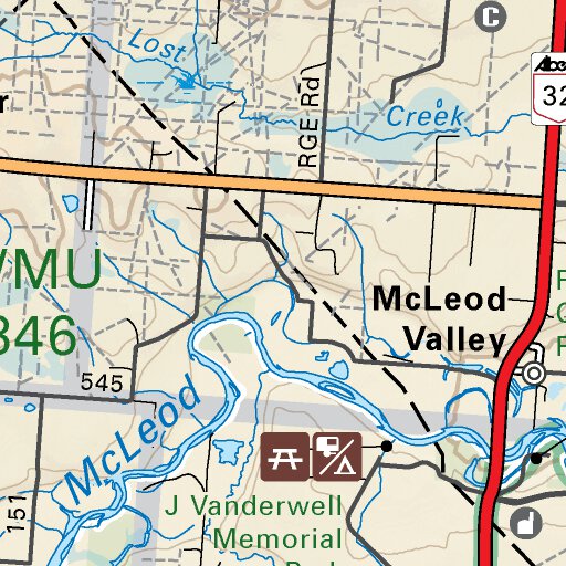 CEAB42 McLeod Valley - Central Alberta Topo Map by Backroad Mapbooks ...