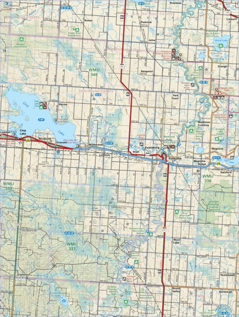 CEAB43 Chip Lake - Central Alberta Topo Map by Backroad Mapbooks ...