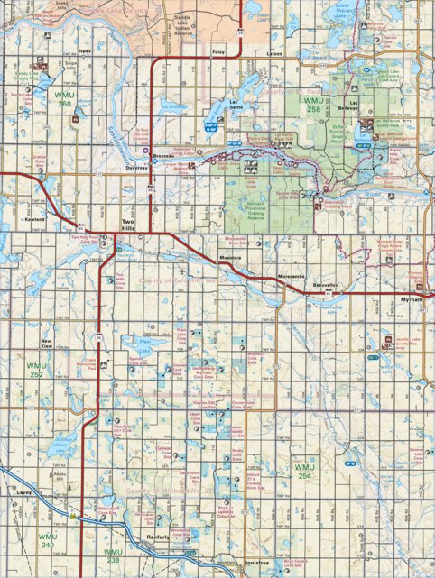 CEAB48 Two Hills - Central Alberta Topo Map by Backroad Mapbooks ...