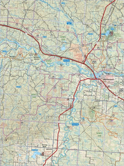 CEAB57 Whitecourt - Central Alberta Topo Map by Backroad Mapbooks ...