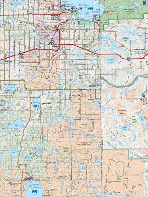 CEAB65 Cold Lake - Central Alberta Topo Map by Backroad Mapbooks ...