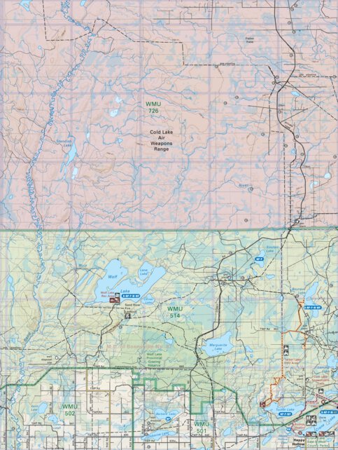 CEAB68 Wolf Lake - Central Alberta Topo Map by Backroad Mapbooks ...
