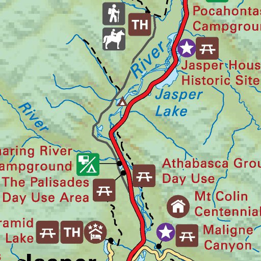 Jasper National Park – Alberta Park Recreation Map by Backroad Mapbooks ...