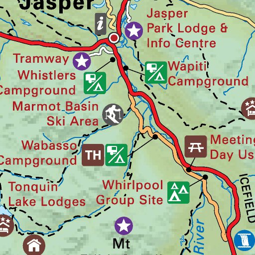 Jasper National Park – Alberta Park Recreation Map by Backroad Mapbooks ...
