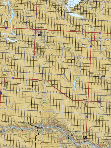 Map35 Kindersley - Saskatchewan Map by Backroad Mapbooks | Avenza Maps
