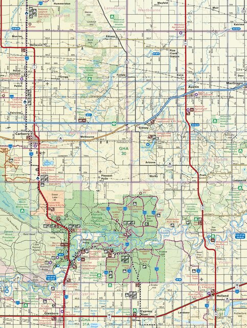 MBMB14 Spruce Woods Provincial Park - Manitoba Backroad Mapbook Topo ...
