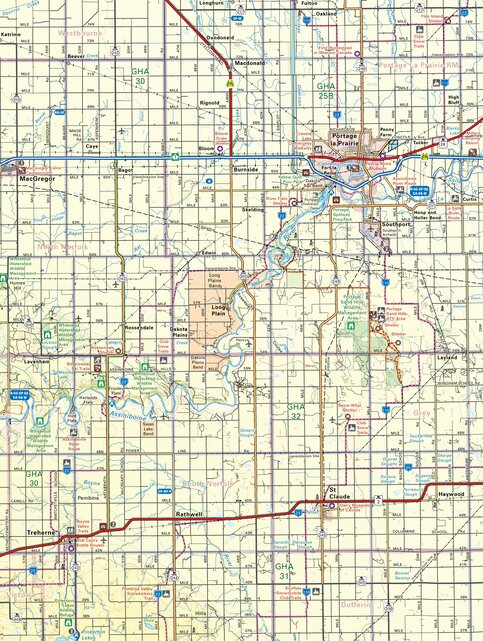 MBMB15 Portage la Prairie - Manitoba Backroad Mapbook Topo Map by ...