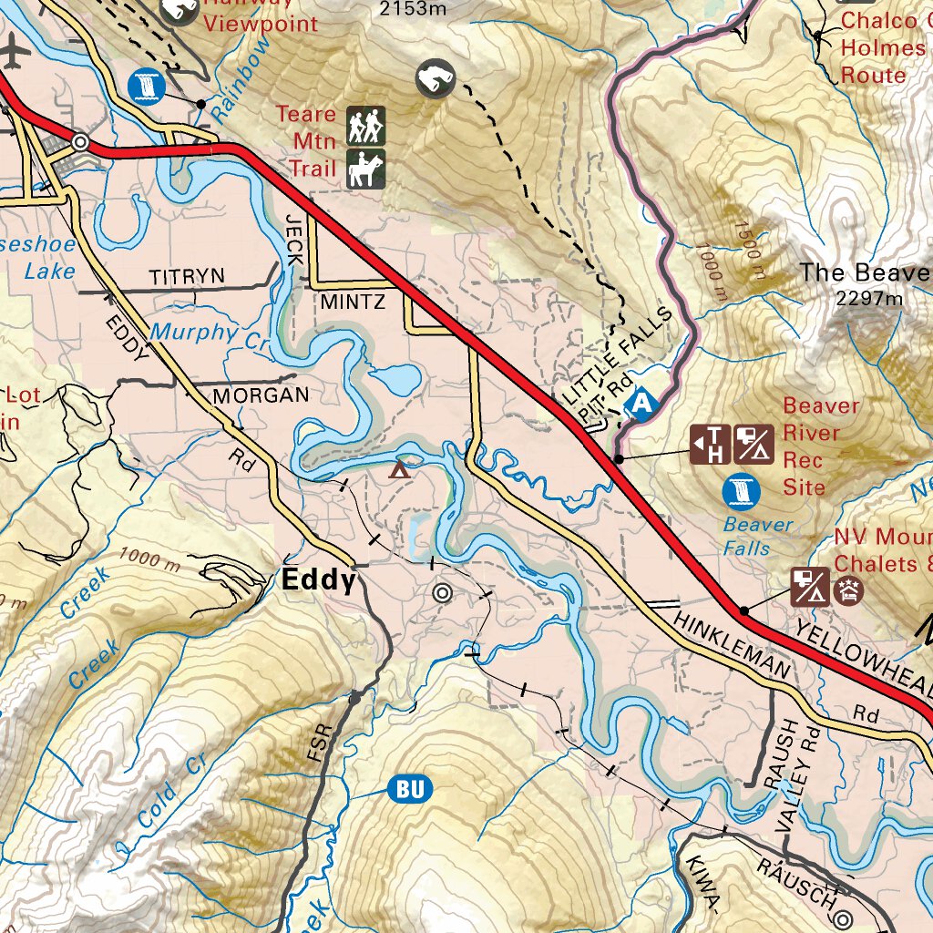 McBride Area (Robson Valley) Adventure Map - BC Topo by Backroad ...